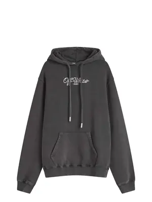 Off-White Scissor Arrow Regular Hoodie - Washed Black