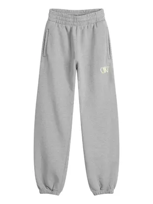 Off-White Embroidered Ow Sweatpants - Grey Melange Lime
