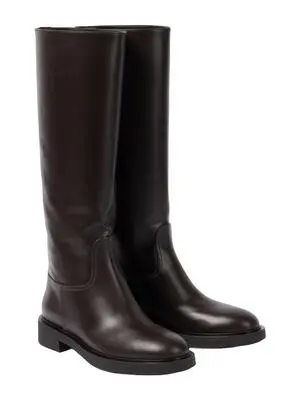 GIANVITO ROSSI Ascott Leather Knee-high Boots - Brown