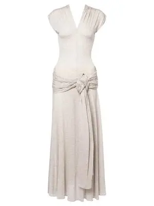 JW Anderson Draped Jersey Maxi Dress - Grey