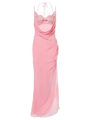 Blumarine Georg Embellished Maxi Dress - Pink