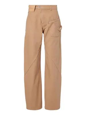 JW Anderson Twisted Wide-leg Pants - Beige