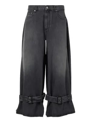 JW Anderson Belt-detail Wide-leg Jeans - Grey