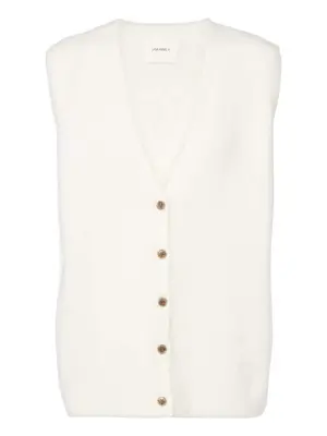 LISA YANG Astrid Cashmere Sweater Vest - White