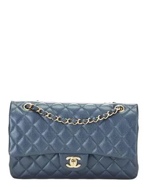 CHANEL Chanel Quilted Caviar Classic Double Flap Medium
