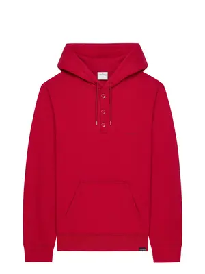 COURREGES Buttoned Hoodie - Red
