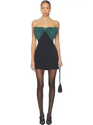 MORE TO COME Giovanni Mini Dress - Black And Green