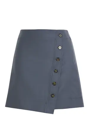 LOULOU STUDIO Mahaz Mini Wrap Skirt - Anthracite