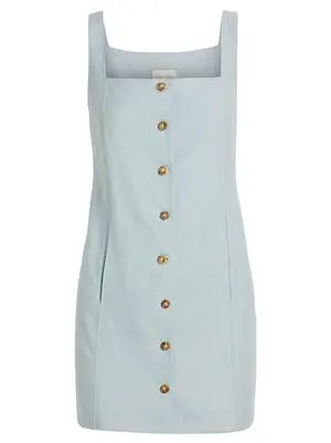 Loulou De Saison Loulou Studio Idon Wool-twill Mini Dress - Sky Blue