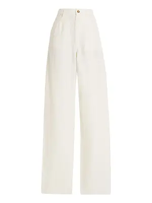 Loulou De Saison Loulou Studio Peran Slub Woven Pants - Ivory