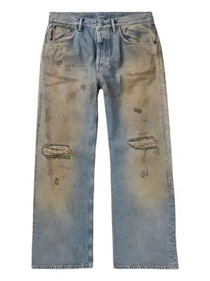 Acne Studios Straight-leg Distressed Jeans - Blue