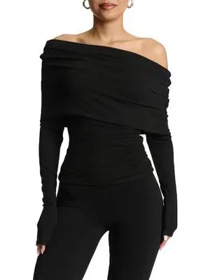 Naked Wardrobe Off-the-shoulder Top - Black