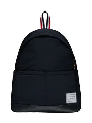 Thom Browne Logo-appliqué Backpack - Black