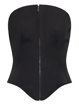 ALEXANDER MCQUEEN Alexander McQueen Zip-Up Corset Top