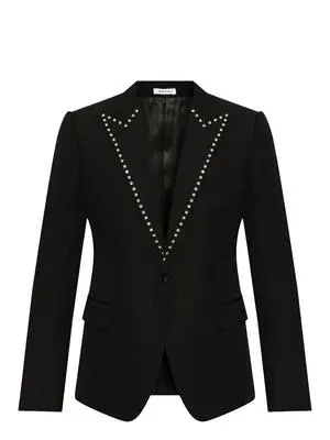 Alexander McQueen Crystal-embellished Blazer - Black