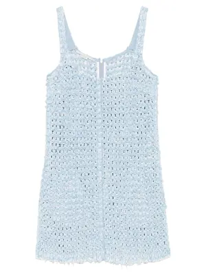 Stella McCartney Bouclé Denim Mini Dress - Blue