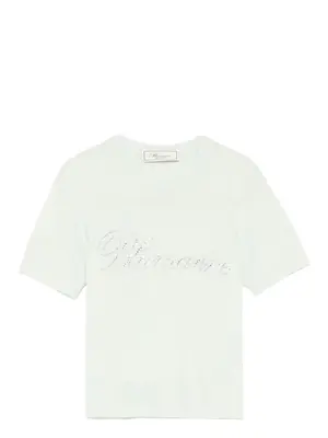Blumarine Logo Appliqué T-shirt - Green