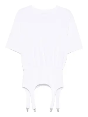Fiorucci Suspenders Detailed T-shirt - White