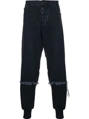 BEN TAVERNITI UNRAVEL PROJECT Layered Jeans - Black