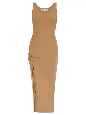 Michael Kors Ruched Tank Dress - Neutrals