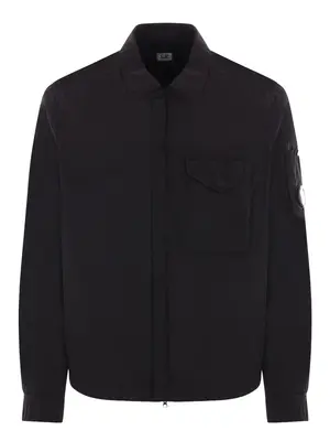 C.P. COMPANY Lens-detailed Shirt Jacket - Black