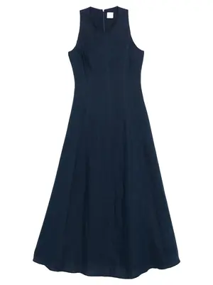 Eleventy Linen Midi Dress - Blue
