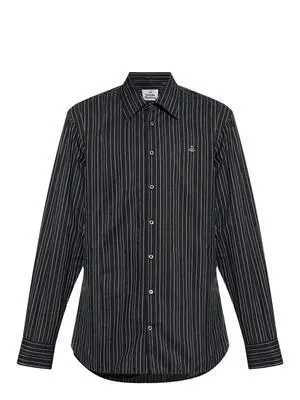 VIVIENNE WESTWOOD Orb-embroidered Shirt - Black