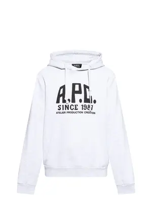 A.p.c. Logo-print Hoodie - White