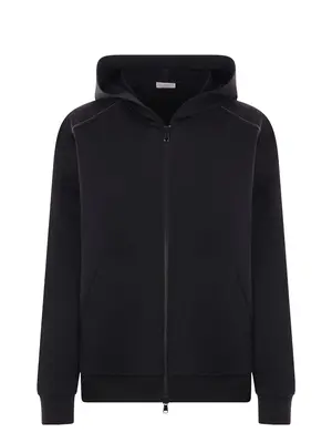 Brunello Cucinelli Jersey Hoodie - Black