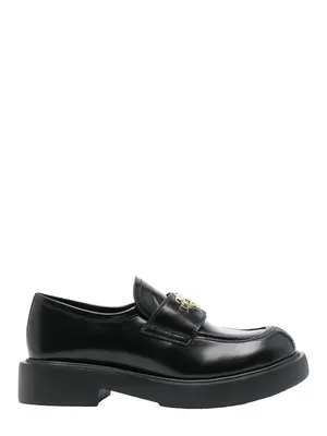 Moschino Logo-plaque Loafers - Black