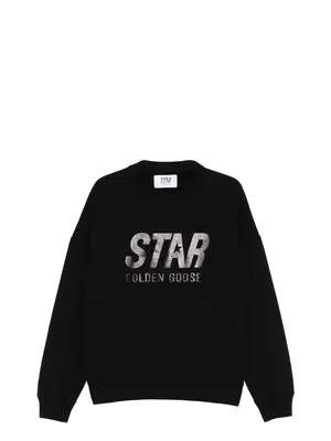 GOLDEN GOOSE Logo-stamp Sweatshirt - Black