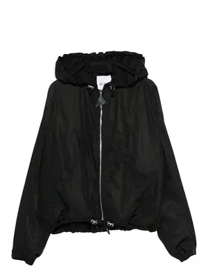Attico Hooded Bomber Jacket - Black