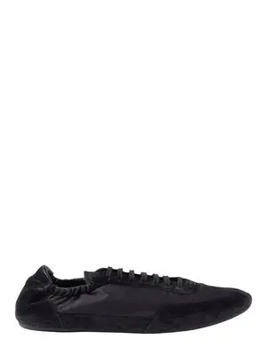 Prada Re-nylon And Suede Sneakers - Black