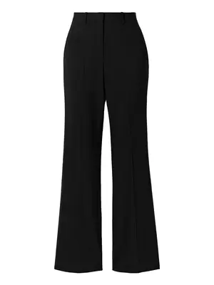 Theory Theory Wool-Blend Straight-Leg Tailored Trousers Black