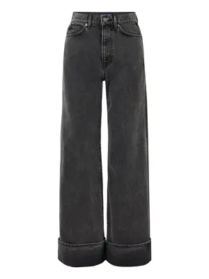 Veronica Beard Taylor High-rise Wide-leg Jeans - Gray