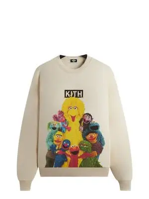 Kith X Sesame Street Group Hug Nelson Crewneck Sweatshirt - Waffle