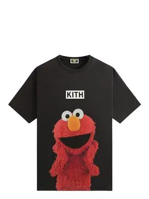 Kith X Sesame Street Elmo Tee Shirt - Black