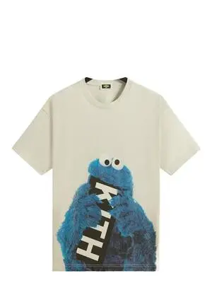 Kith X Sesame Street Cookie Monster Tee Shirt - Chalk