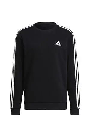 Adidas Essentials Fleece 3-stripes Sweatshirt - Black/white