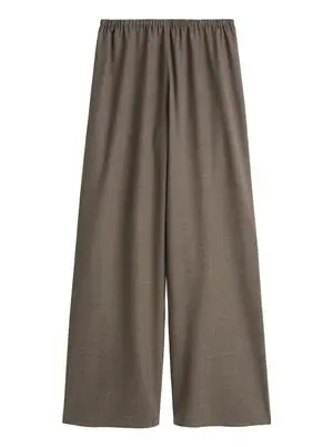 Cos Wool-Blend Wide-Leg Pants Brown