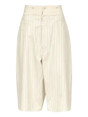 MAISON MARGIELA Striped Shorts - Neutrals