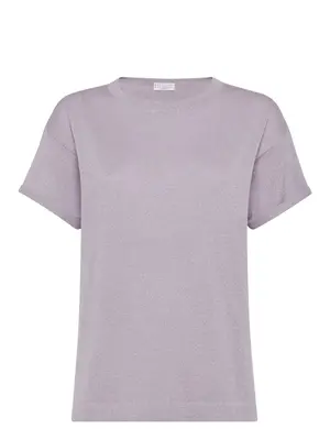 Brunello Cucinelli Silk-blend Top - Purple