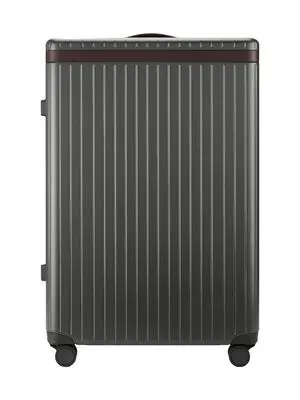 CARL FRIEDRIK The Large Check-in Zipped Suitcase - Grey / Chocolate