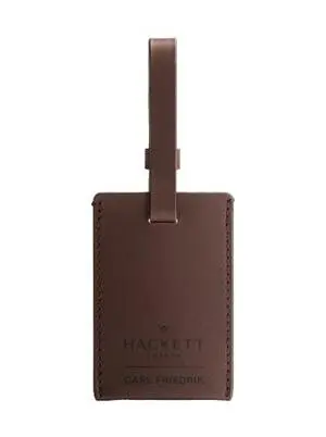 CARL FRIEDRIK Carl Friedrik Leather Luggage Tag Chocolate/hackett