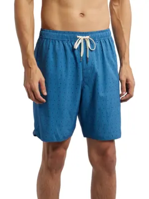FAIR HARBOR The Anchor 8-inch Swim Trunks - Electric Blue Geo