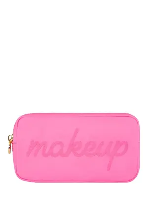 Stoney Clover Lane Embroidered Pouch - Bubblegum