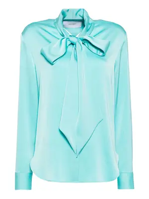 Alex Perry Tie Detailed Blouse - Blue