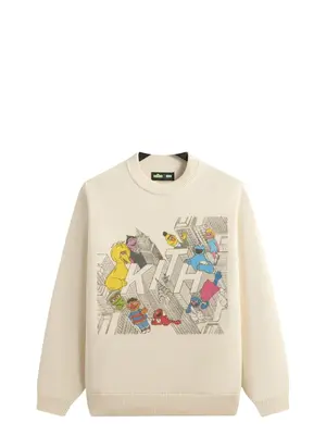 Kith X Sesame Street City Outline Crewneck Sweater - Sandrift