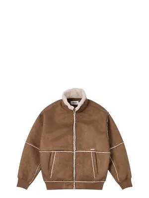 PALACE Sherpa Faux Suede Funnel - Caked Brown