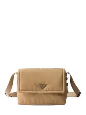Prada Small Padded Re-nylon Shoulder Bag - Brown